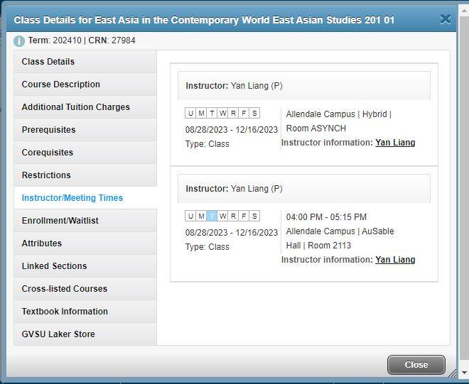 Delivery Method Options - Student View - Registrar - Grand Valley State ...